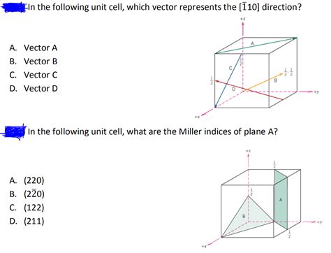 Solved In The Following Unit Cell Which Vector Represents Chegg