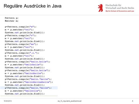 se 10 regulaere ausdruecke ppt1 Softwareengineering Reguläre Ausdrücke