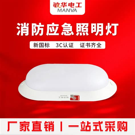 敏华消防应急壁灯防水应急吸顶IP67室内外应急灯消防应急照明灯 阿里巴巴