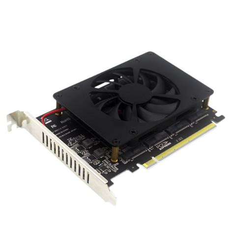 NVME RAID PCI E X Splitter Card With Heat Sink PCIEX NVME M MKEY SSD RAID Expansion