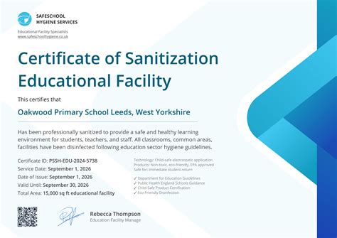 Modern And Bold Certificate Of Sanitization Template