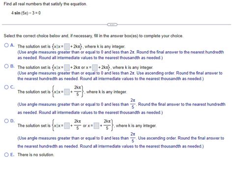 solved find all real numbers that satisfy the equation
