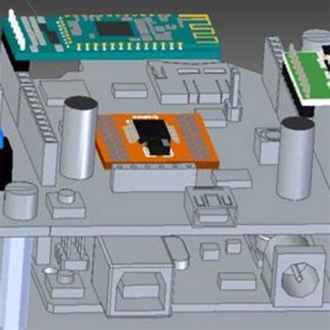 Arduino Uno R3 With Expansion Board And Placed Electronics Components