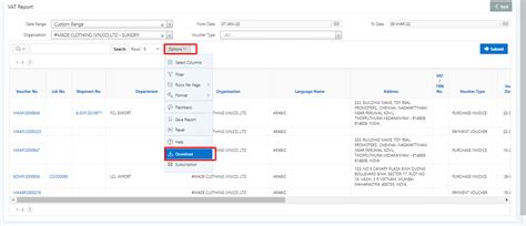 How To Generate Vat Report For Organization Accounts Module