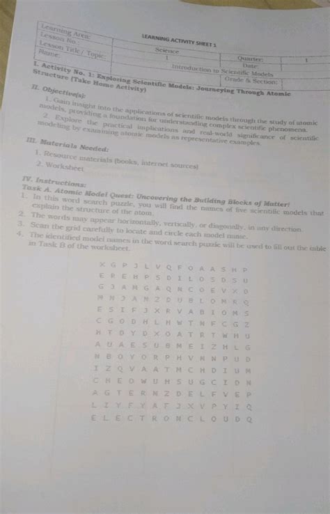Learning Activty Sheet Grade Section Studyx