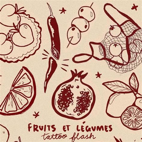 Abbie On Instagram Fruits Et LÉgumes🍒🥝🍑🍇🍓🫐🍋🫒🌶️ Designs Available To