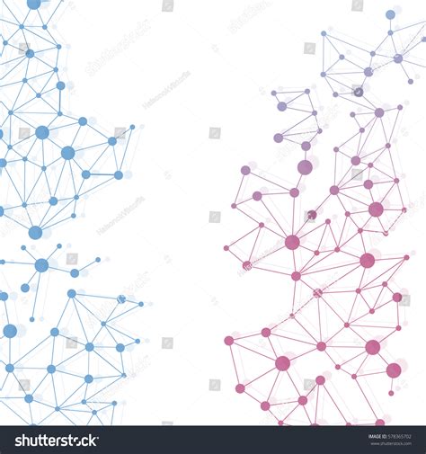 Bright Abstract Molecule On White Background Stock Vector Royalty Free