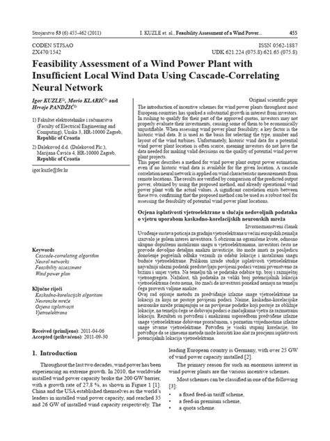 Feasibility Assessment Of Wind Power Plant With Scarce Local Wind Data Using Cascade Correlating