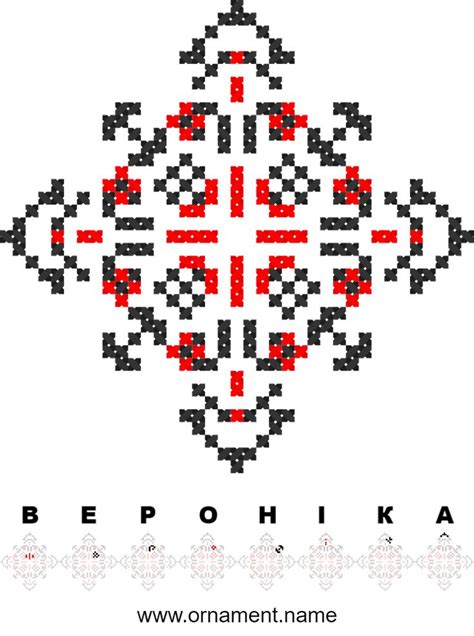 Вероніка Імя закодоване у вишиванку орнамент вишиванка іменний