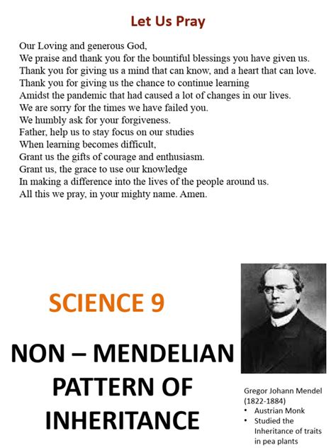 Lesson3 Non Mendelian Pattern Of Inheritance Pdf Dominance