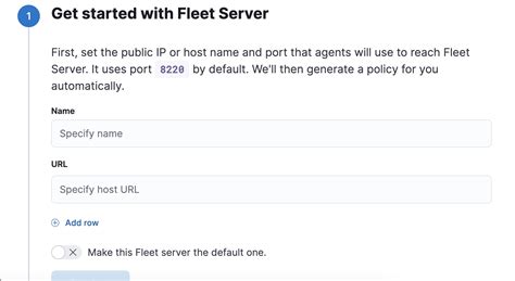 Self Managed Fleet `add New Fleet Server Hosts` Button Is Never