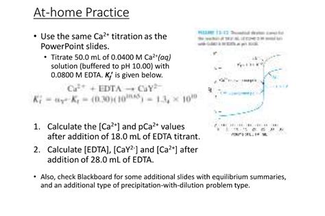 At Home Practice Use The Same Ca2 Titration As The