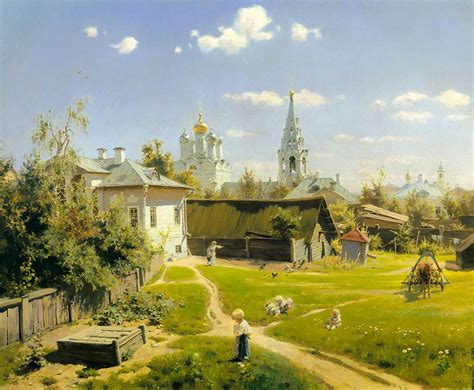 Картина Московский дворик Поленов В Д Moscow Courtyard 1878 Russian