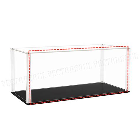 Sliding Door Acrylic Display Case Dustproof Box Perspex Clear