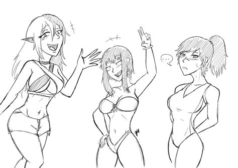 Sketch Opb Summer Girls By Exe 1 On Deviantart