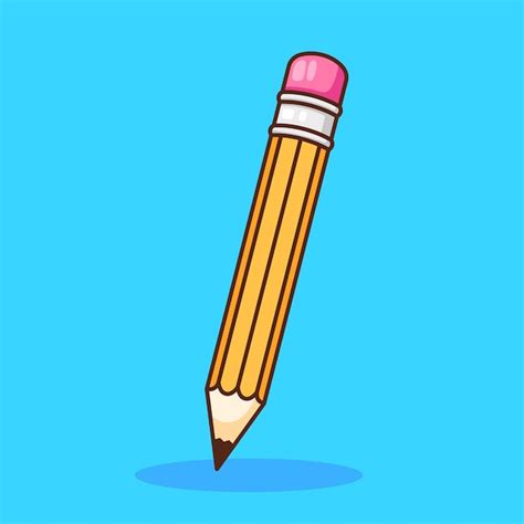 Premium Vector Cute Pencil Cartoon Vector Icon Illustration Education