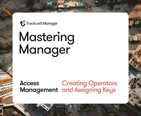 Mastering Manager Library Trackunit