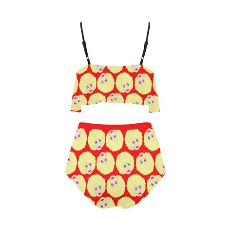 Dolly Parton 2 Piece Swimsuit Bathing Suit High Waisted Etsy