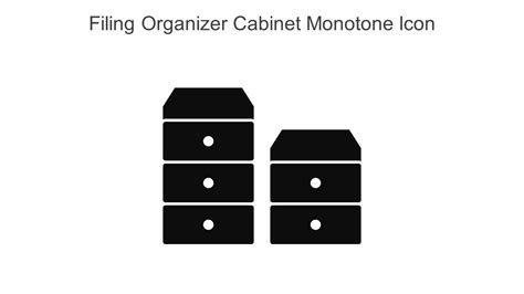Filing Organizer Cabinet Monotone Icon In Powerpoint Pptx Png And Editable Eps Format PPT Slide