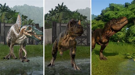 All Carnivore Dinosaurs Jurassic World Evolution 1080p 60fps Youtube