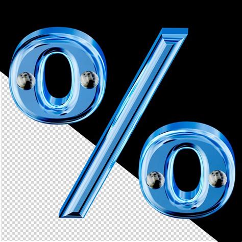 Símbolo d azul rebites de metal PSD Premium