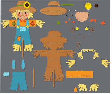 Instant Download Cute Scarecrow Svg Cut File And Clip Art Etsy