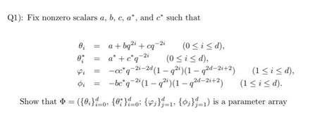 Solved Q Fix Nonzero Scalars A B C A And C Such Chegg Com