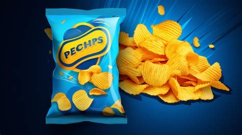 A Bag Of Macaroni Pasta With A Blue Background Premium Ai Generated