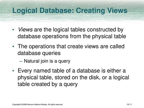A Table With A View Database Queries Ppt Download