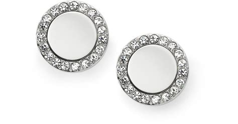 Fossil Glitz Metal Studs Earrings In Metallic Lyst