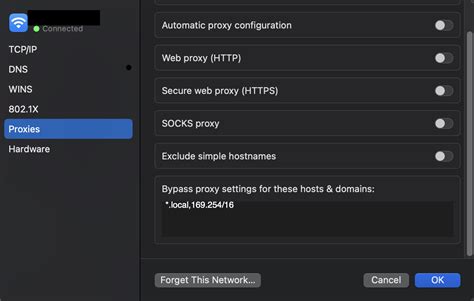 MacOS Proxy Exceptions List Does N Apple Developer Forums