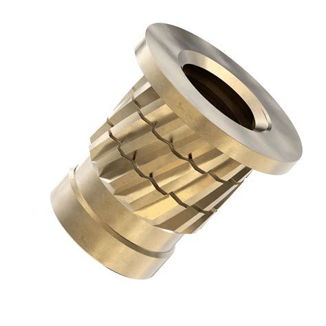 M4 4mm Broach Fix Flanged Threaded Inserts Brass