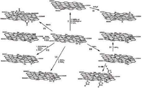 Schematic Representation Showing Various Covalent Functionalization