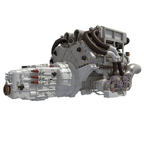 Premium Photo V16 Engine 3d Rendering On White Background