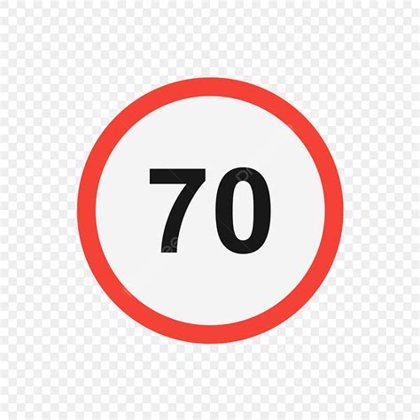 Speed Limit Sign Clipart Transparent PNG Hd, Vector Speed Limit 70 Icon ...