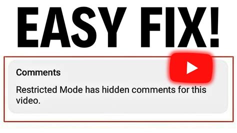 How To Fix Youtube Restricted Mode Has Hidden Comments For This Video