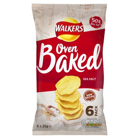 6x25g WALKERS Oven Baked Sea Salt Chipsy UK 12473378942 Allegro Pl