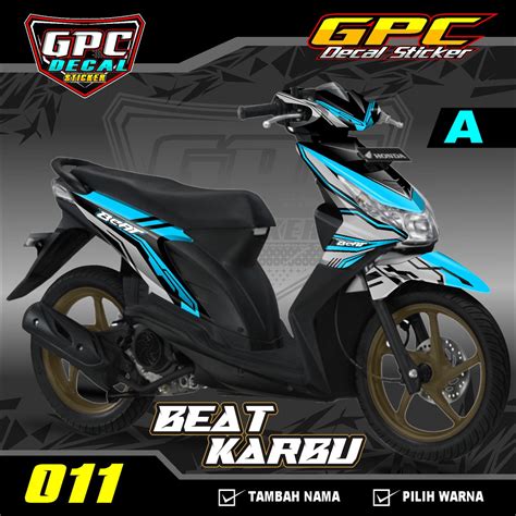 Jual Decal Sticker Variasi Fullbody Honda Beat Karbu Lama 011 Dekal