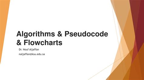 Ppt Algorithms And Pseudocode And Flowcharts Powerpoint Presentation Id9004877