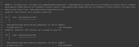 Reactjs Migrating Node Sass To Dart Sass In React App And Getting