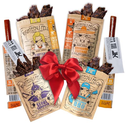 Buy Righteous Felon Beef Jerky And Meat Sticks Variety Pack Gluten Free