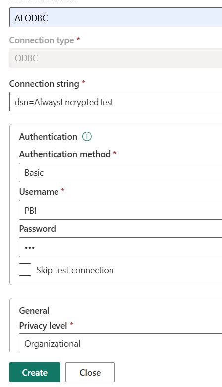 Power Bi With Sql Always Encrypted Data Database Connectivityopen
