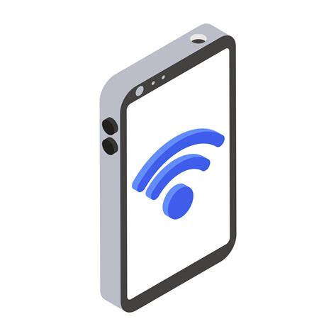 Mobile Wifi Icon In Isometric Design Vector Art At Vecteezy