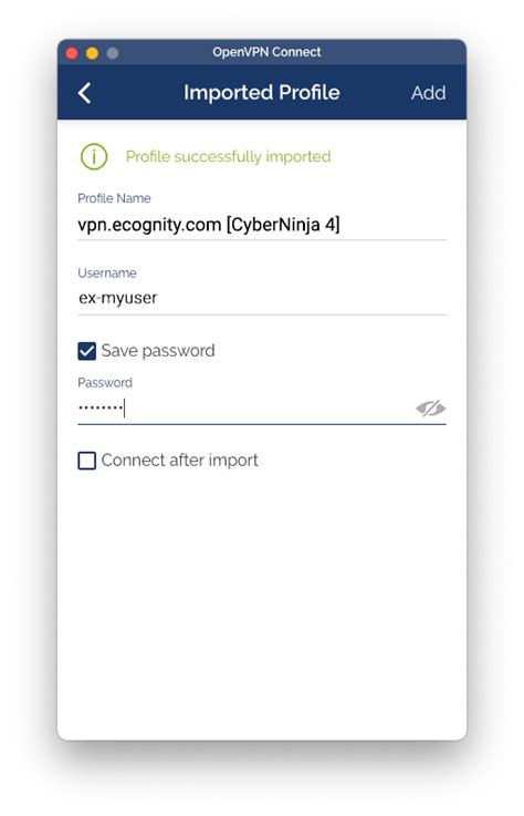 Setting Up The OpenVPN Connect App Ecognity Com