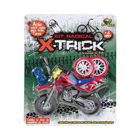 Kit Moto De Dedo Radical X Trick Acessórios Brinquedo Feira da