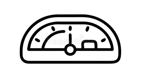 Speedometer Icon Outline Vector Measurement Graphic Element Symbol Vector Design Generative Ai
