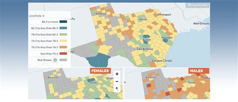 Utsw Scientists Map Life Expectancy Of Texans By Area Race And Gender