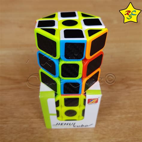 Cubo Cilindro Cortado Hexagonal 3x3 Fibra De Carbono Rubik Cube Star