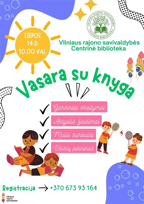 Vasara Su Knyga Vilniaus Rajono Savivaldybės Centrinė Biblioteka