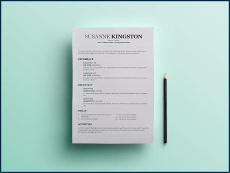 Free Blank Chronological Resume Templates Template 1 Resume